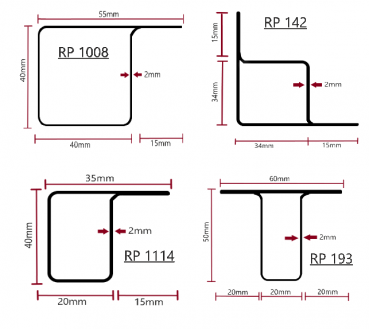 Stahl auf Maß - RP-Profile (Anschlagrohre)