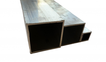 Stahl auf Maß - Quadratrohr 40 x 40 x 2 mm AlMgSi0.5 F22 AW6060 DIN 573/755